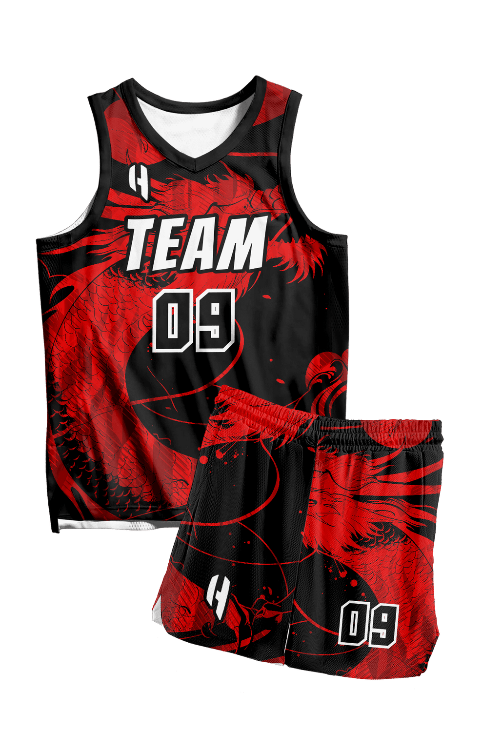 Custom Basketball Jersey and Shorts Set with Personalized Player Name ...